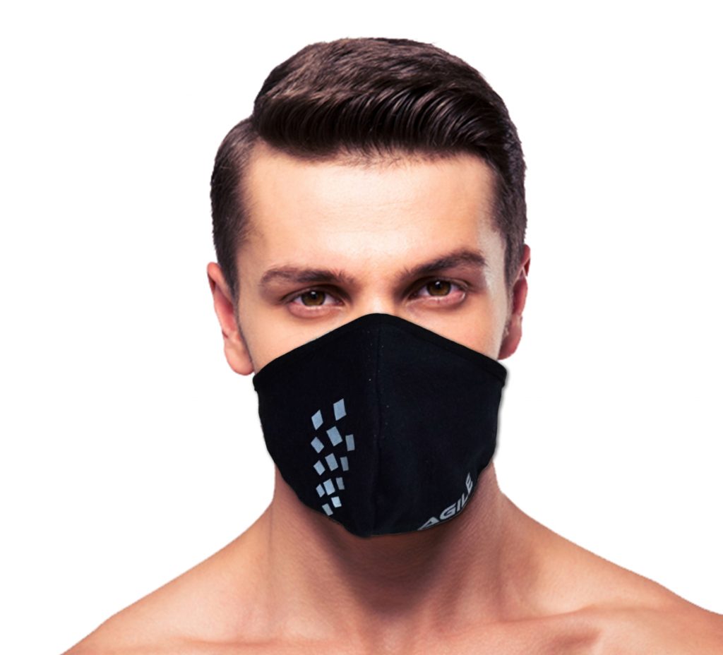 Adjustable Velcro Face Mask – Black