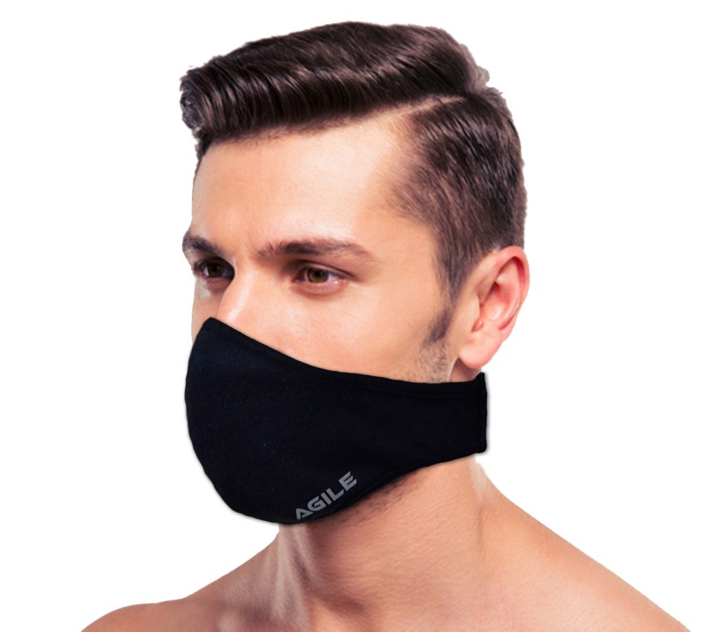 Adjustable Velcro Face Mask – Black