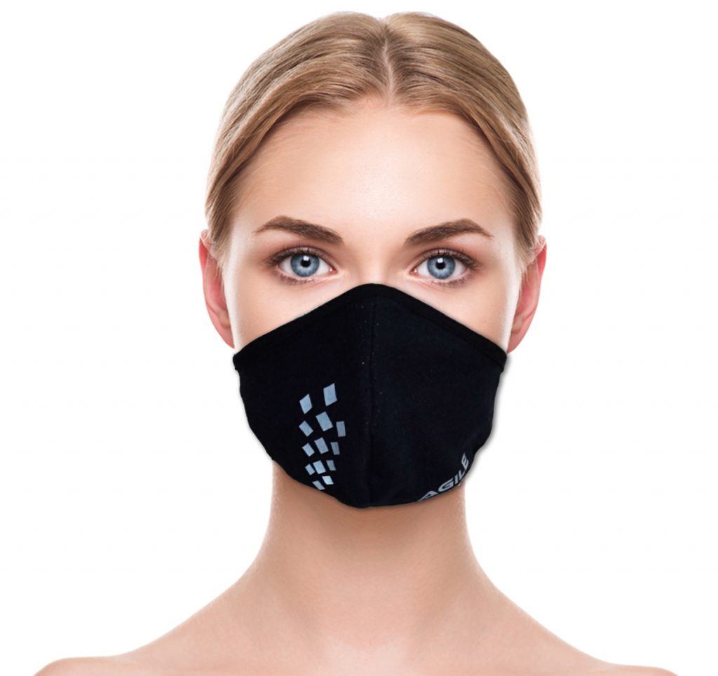 Adjustable Velcro Face Mask – Black